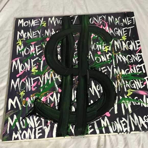 Wall Decor | Money Magnet Abstract Art Canvas Painting | Poshmark
